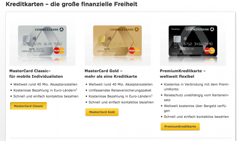 Commerzbank Kreditkarte (online) beantragen: Ablauf, Dauer ...
